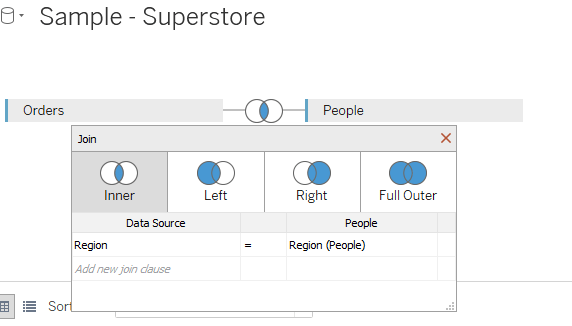Join and Blend data in Tableau - AbsentData