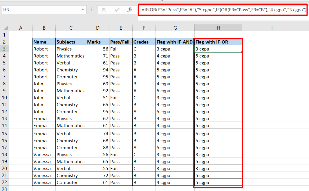 Excel If Else Formula Examples Gambaran